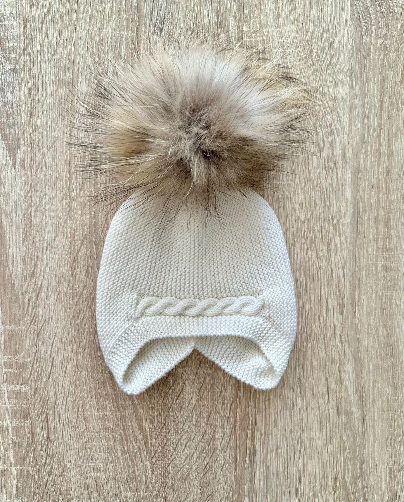 Gorrito pompón blanco - Petit Poussin